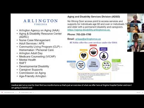Learn About Senior Resources Serving Arlington, VA - Virtual Presentation and Expo