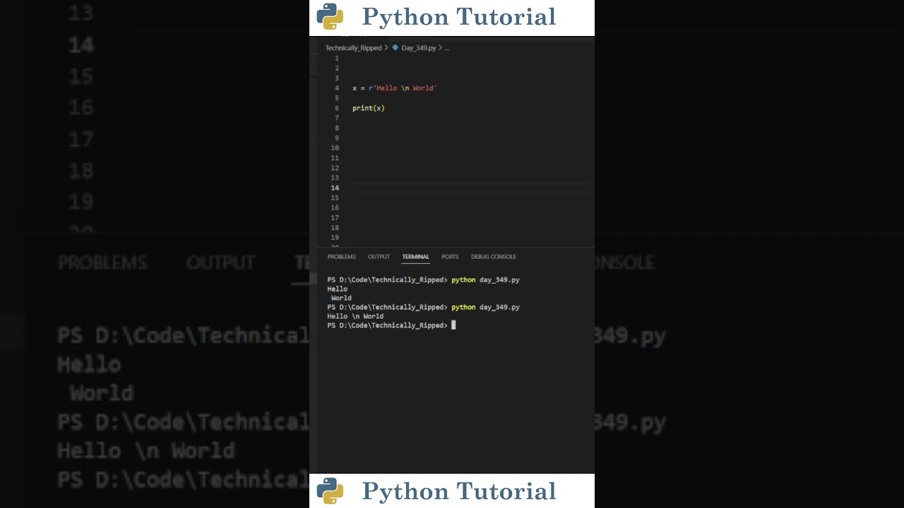 Raw Strings In Python | Python Tutorial