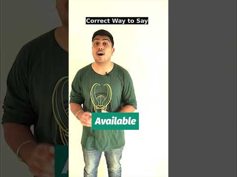 How To Pronounce Available #theenglishwaala