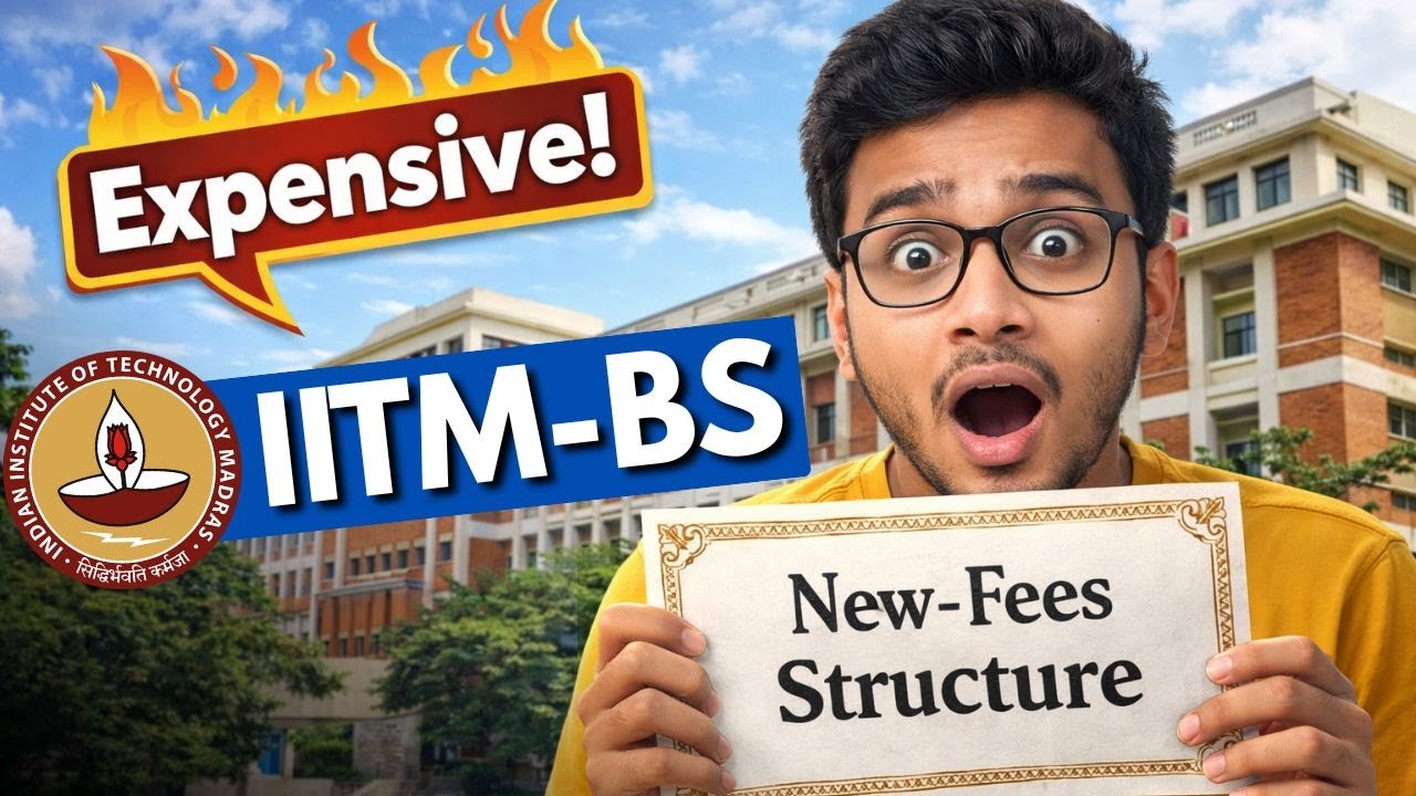 IITM BS New Fees 2026 😱 Old vs New Fee Structure + Fee Waiver Explained #iitmadrasbs #iitmadras