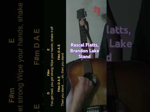 Rascal Flatts, Brandon Lake - Stand Guitar Chords cover #shorts