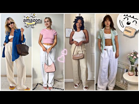 WHITE LINEN PANTS must have from amazon