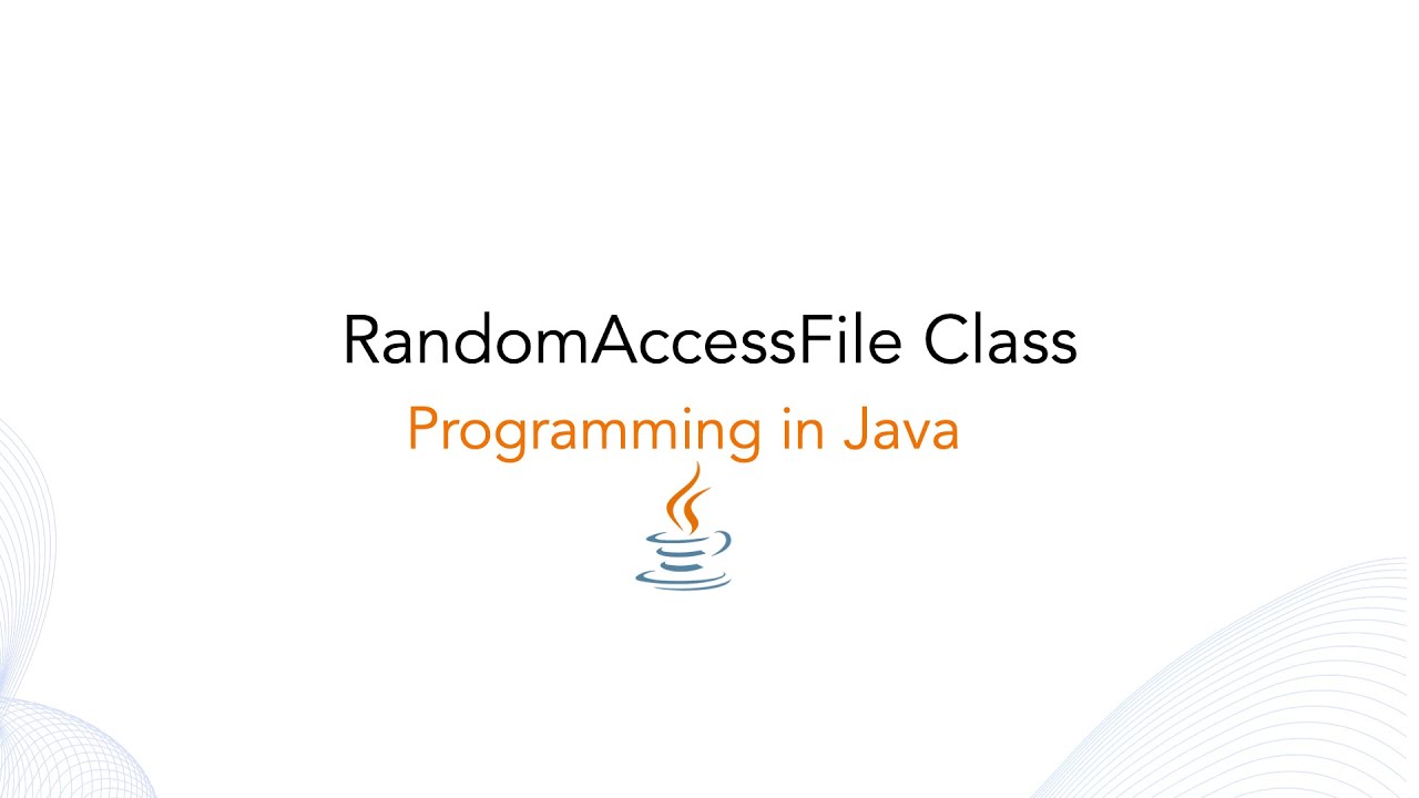 RandomAccessFile Class in java