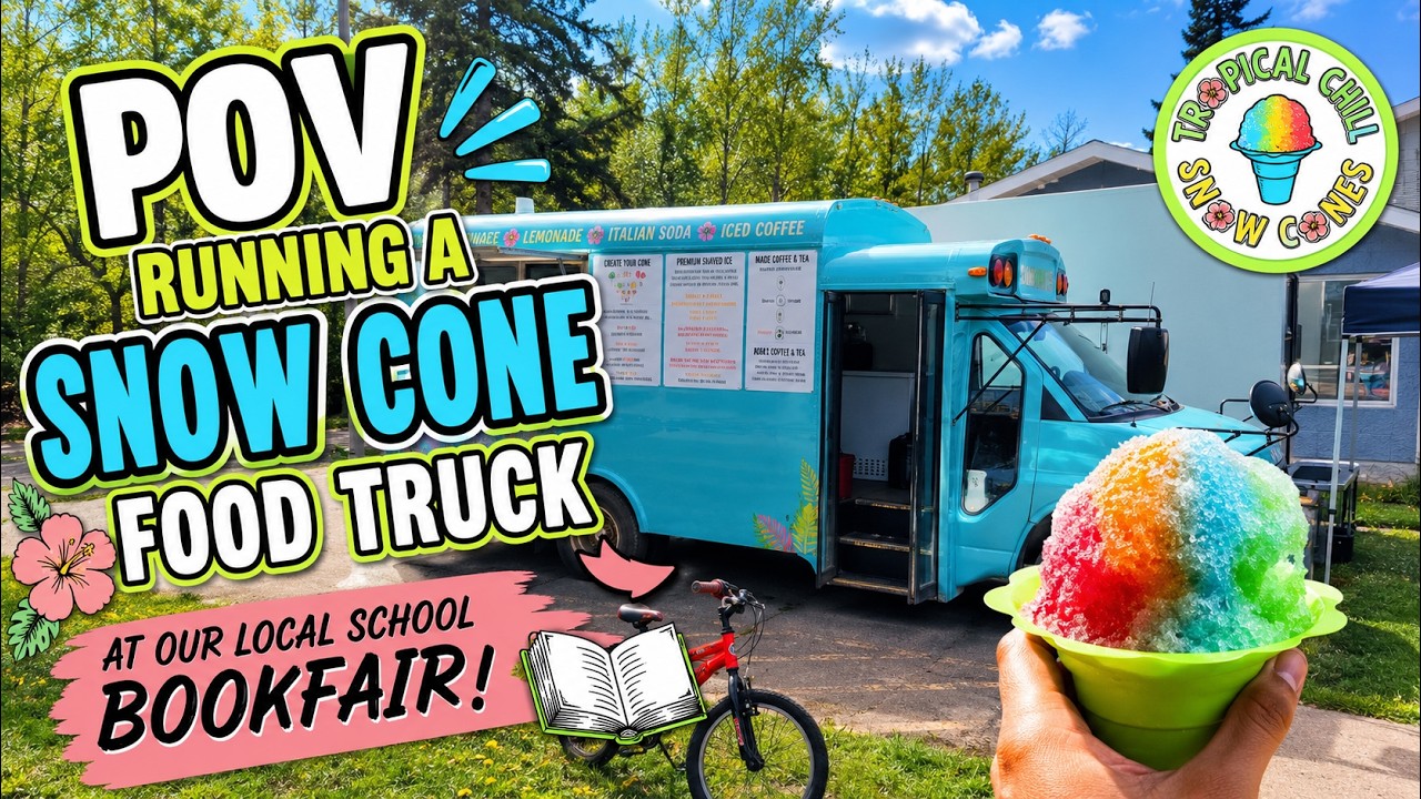 Snow Cone Food Truck POV at the Local Academy Book Fair!