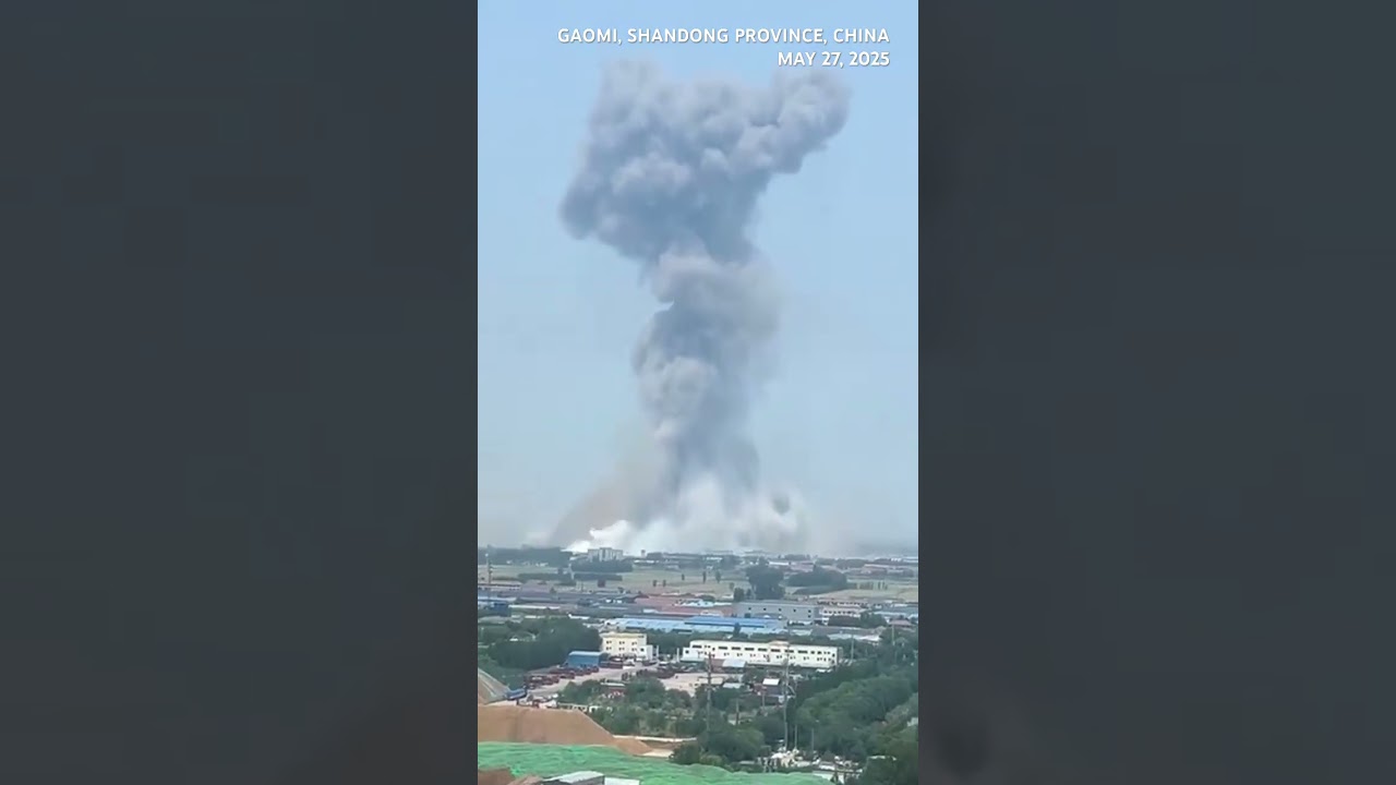 BREAKING: E. China chemical factory explodes, eyewitness video shows massive pillar of smoke