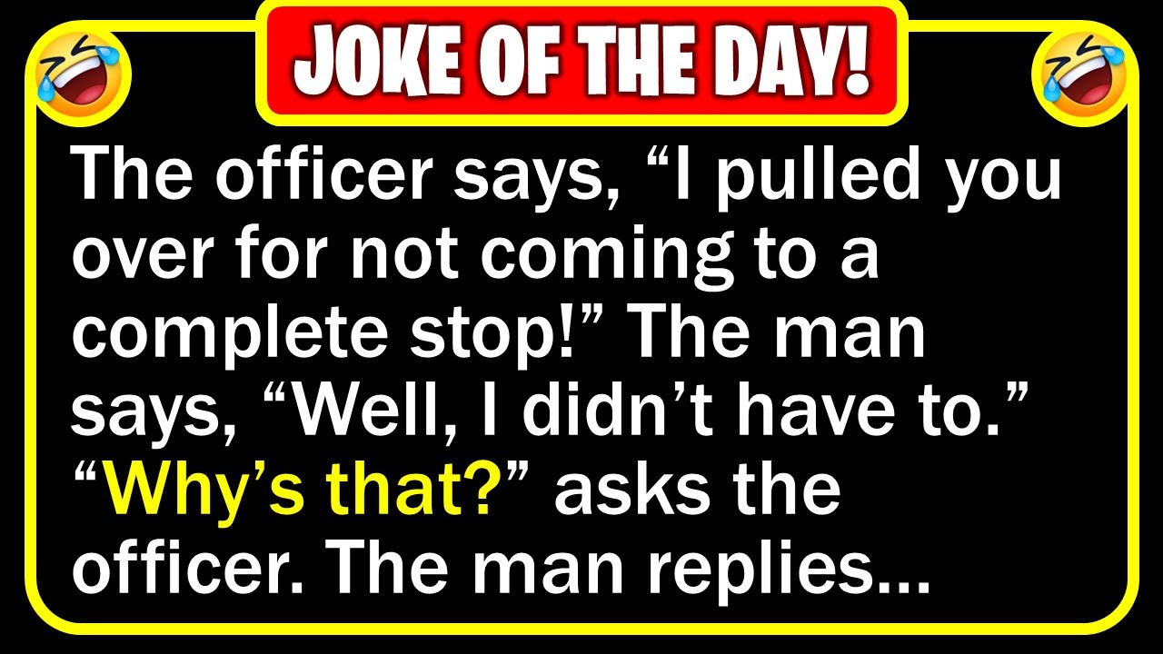 🤣 BEST JOKE OF THE DAY! - A man runs a stop sign and gets pulled over by a sheriff...  | Funny Jokes