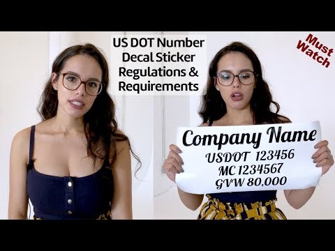 USDOT Number Decal Sticker Regulations & Requirements | USDOT Template Examples