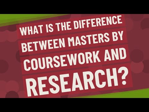 What is the difference between masters by coursework and research?