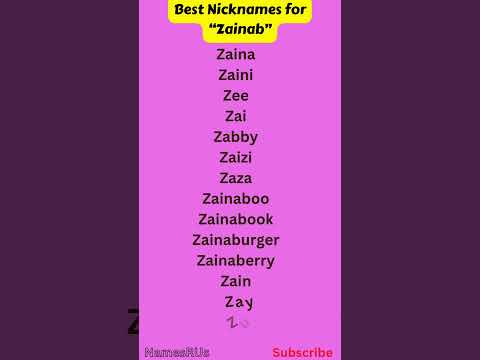 Best Nicknames for Zainab ๐ง ๐โบ๏ธ#shorts #viral #trendingshort #nicknames #zainab