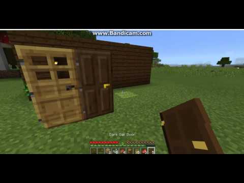 How to make dark oak and oak wood doors in Minecraft