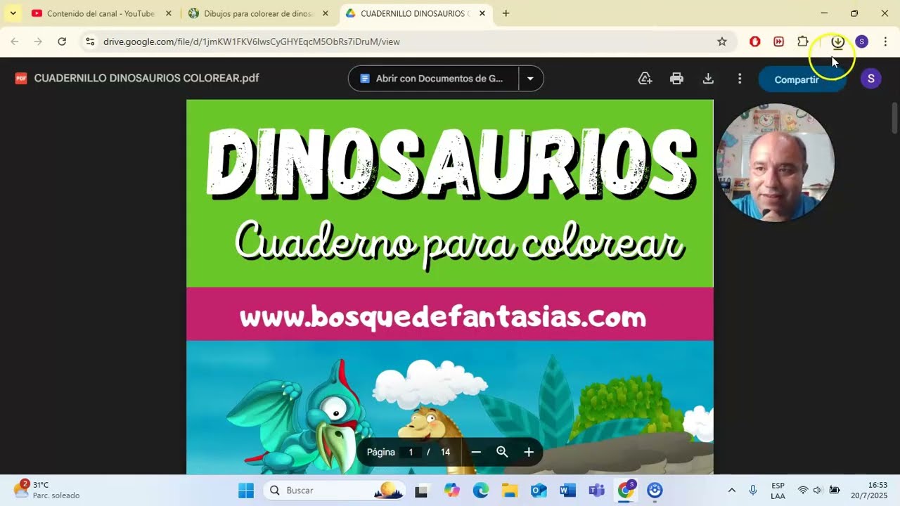 Dinosaur coloring book