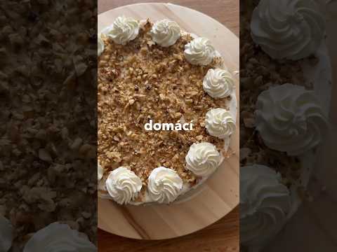 Recept na narozeninový ořechový dort v komentářích 🎂 #dort #cake #recept #recepty #narozeniny