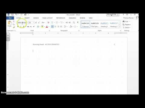 APA Style Research: Headers & Page Numbers