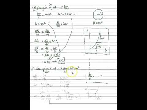 Incremental change in area of a circle – Year 12 ATAR Mathematics Methods