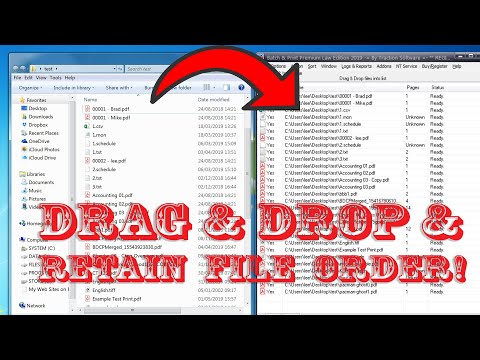 How to Drag And Drop files and retain the file order