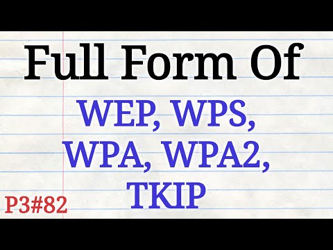 Full Form WEP | WPS | WPA | WPA2 | TKIP | Words Full Meaning