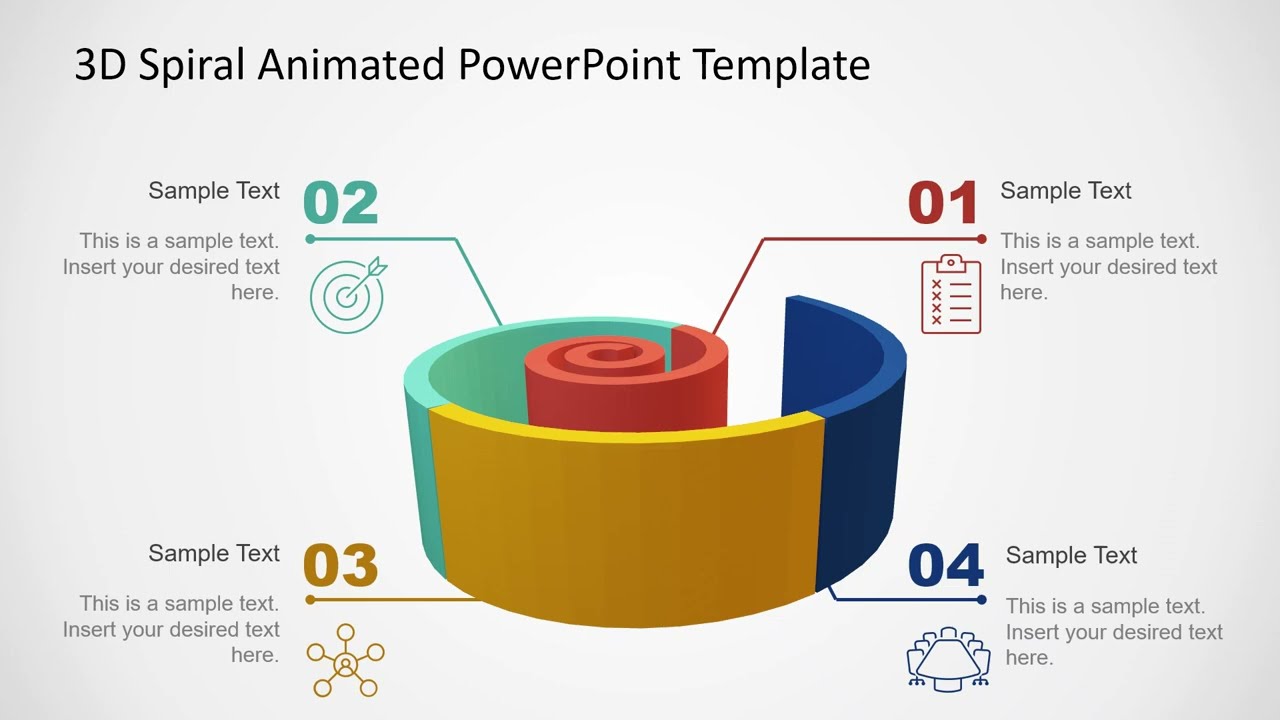 3D Spiral Animated PowerPoint Diagram