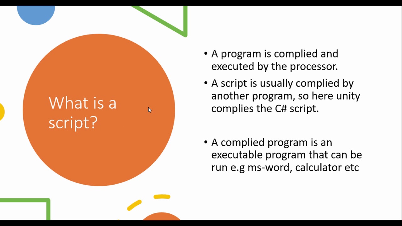 Unity C# Beginner Tutorials - Programming vs Scripting #9