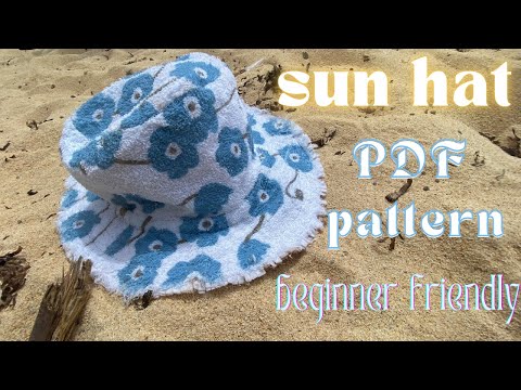 🌞👒 Sew Your Own Stylish Sun Hat! with free PDF / beginner friendly project👒🌞