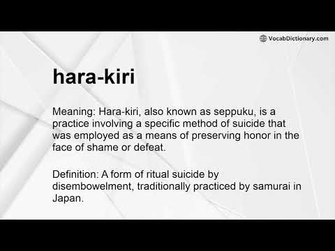 hara-kiri Meaning