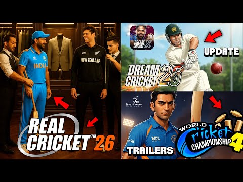 Real Cricket 26 Update 😱 WCC4 Beta Playstore 😍 Dream Cricket 25 Update Test match 🔥