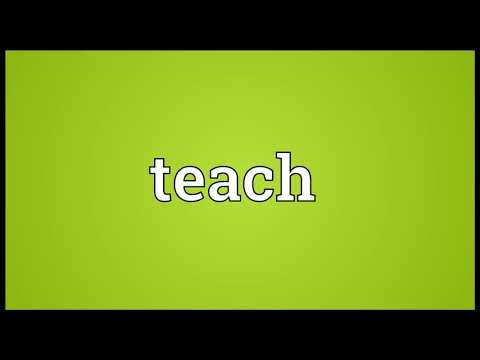 teach meaning in English