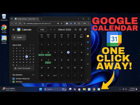ADD Google Calendar to Your Windows 11 Taskbar in Seconds!