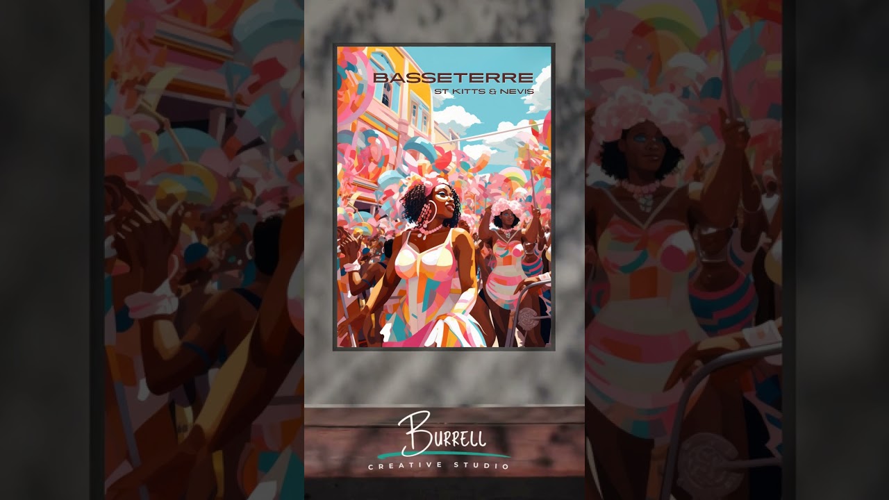Basseterre St Kitts Carnival Travel Poster & Wall Art Poster Print