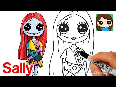 How to Draw Sally Easy | The Nightmare Before Christmas
