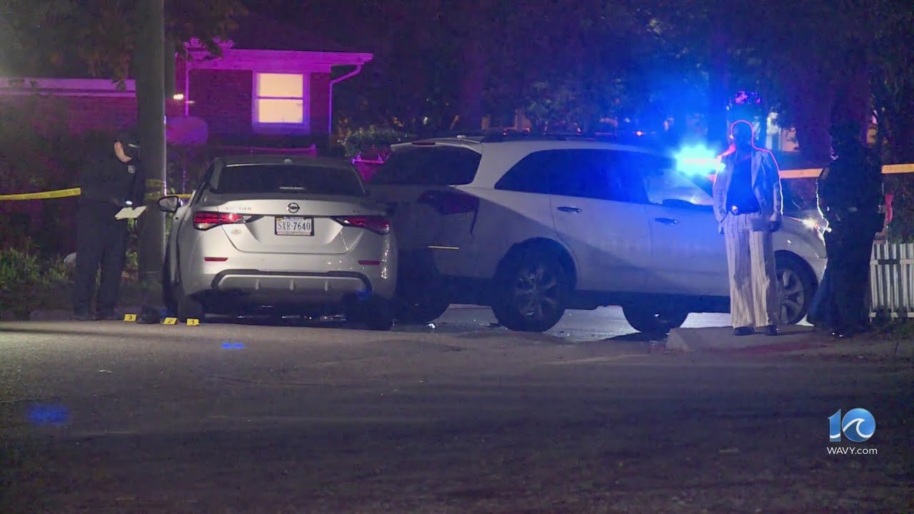 Driver flees scene after crash and shooting in Norfolk