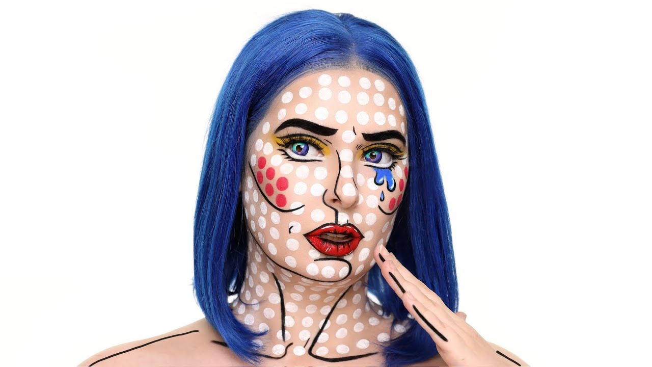 Comic Book Girl Pop Art | Halloween Makeup Tutorial