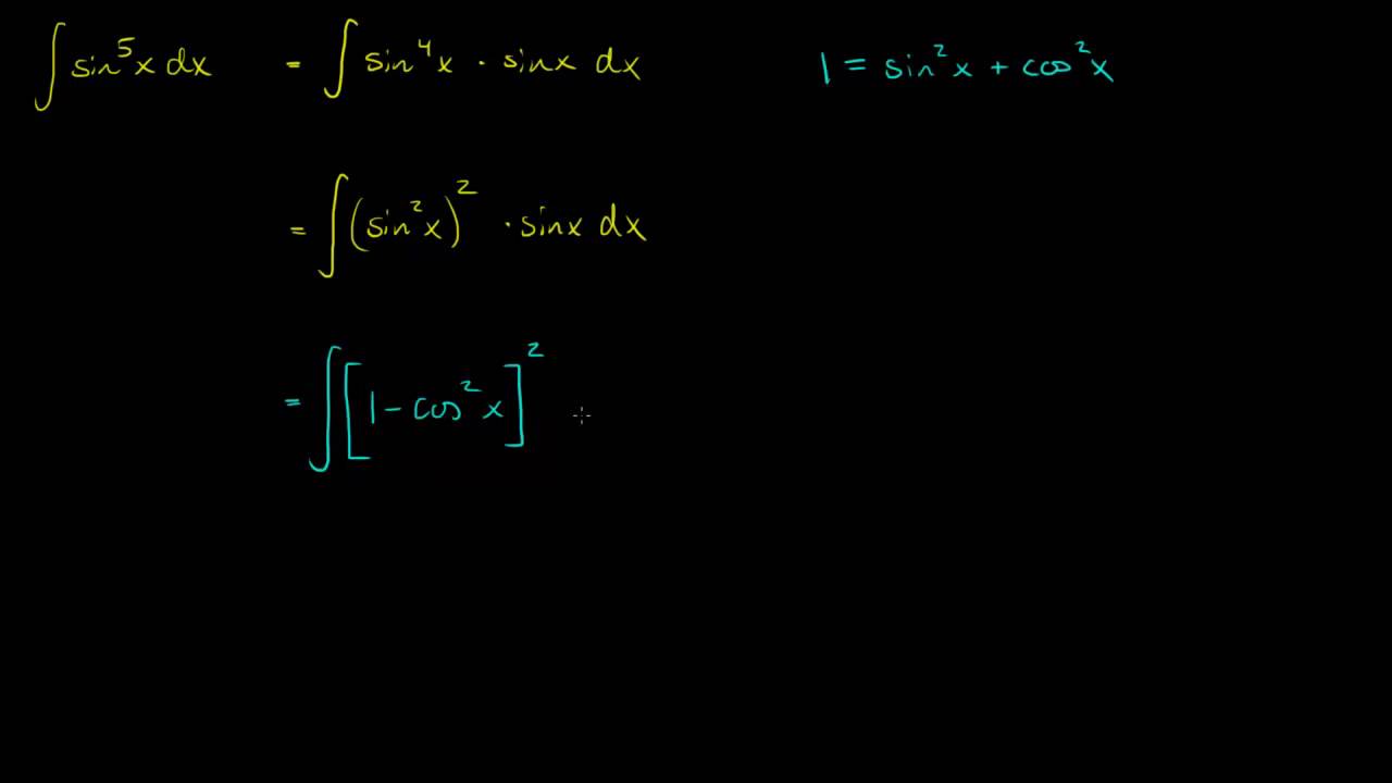 Oppgave - Integral av sin^5(x) | UDL.no