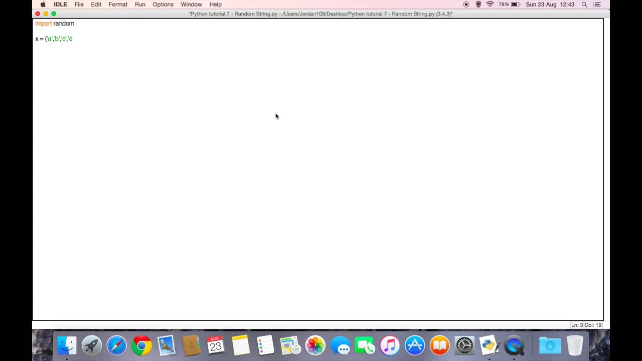 Python tutorial 7 - Random Strings