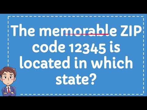 The memorable ZIP code 12345 is located in which state?