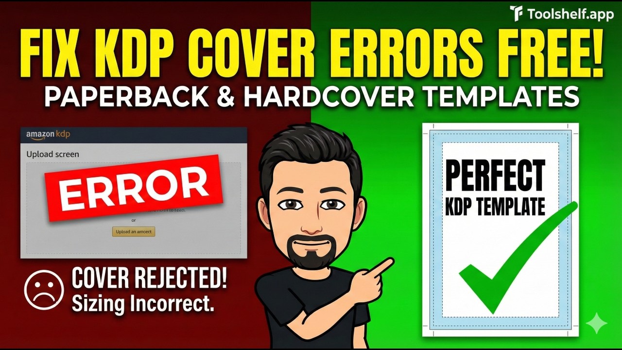 Free Amazon KDP Book Cover Template Maker - Fix KDP Cover Errors Instantly