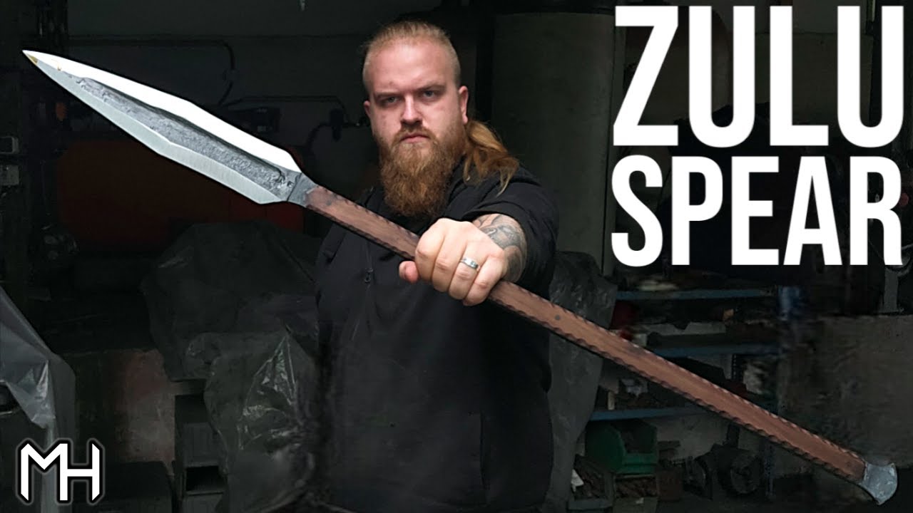 Forging a Spear-Sword - THE ZULU SPEAR | Knife making