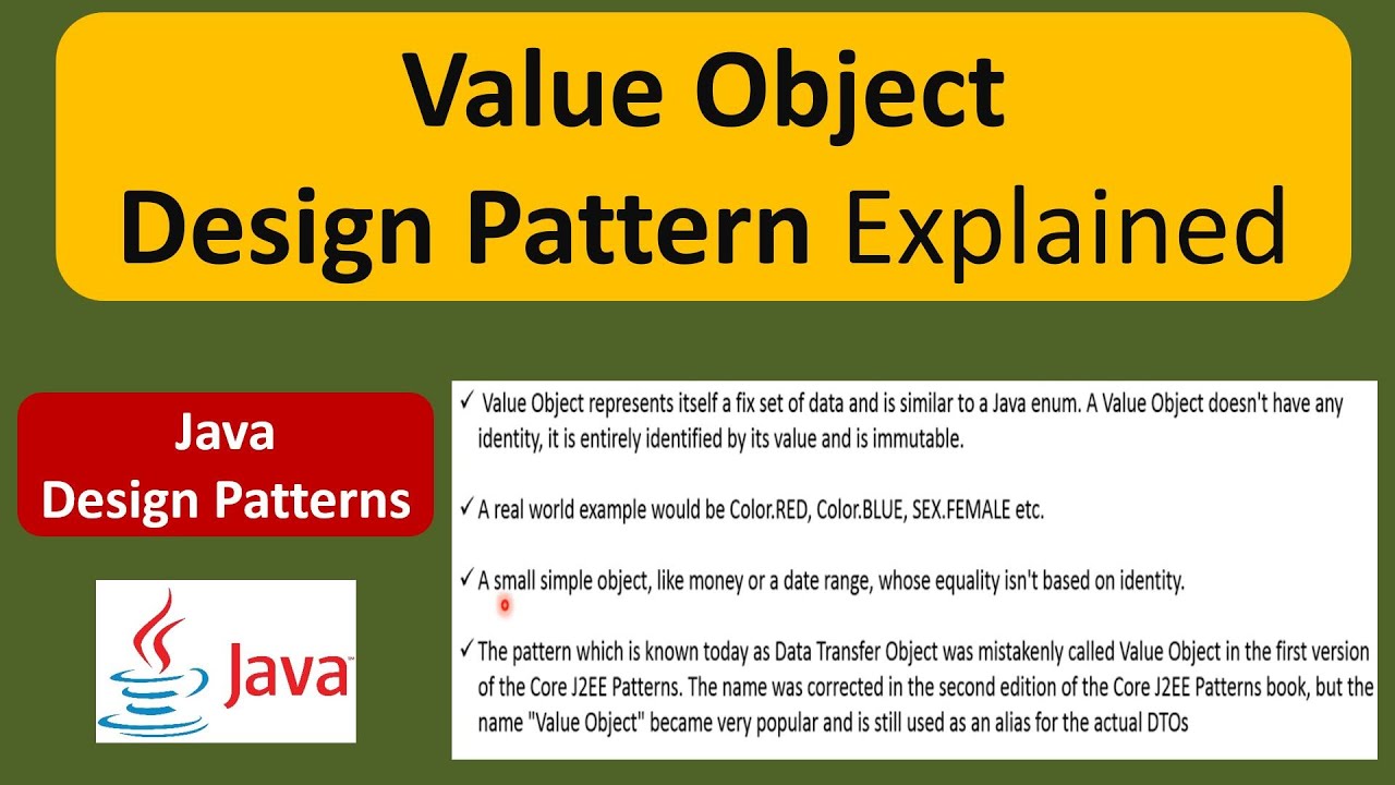 Value Object Design Pattern Explained