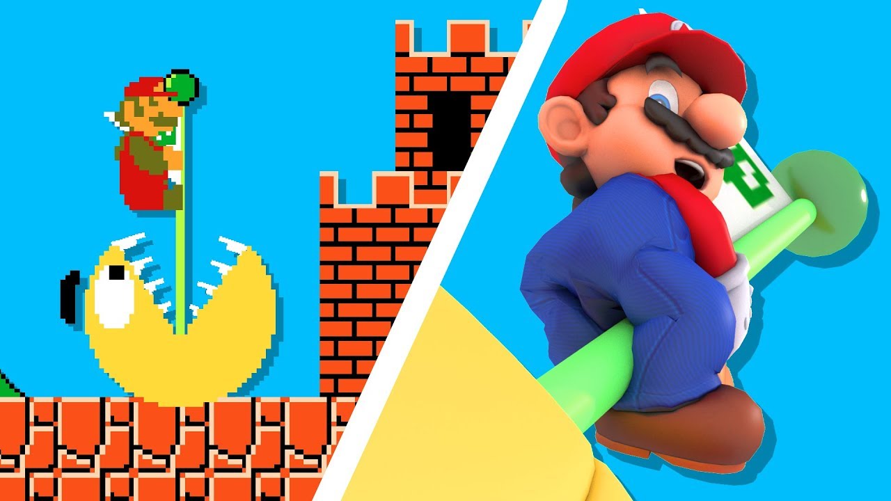 Super Mario vs Pacman CRAZY BATTLE - LokmanVideo