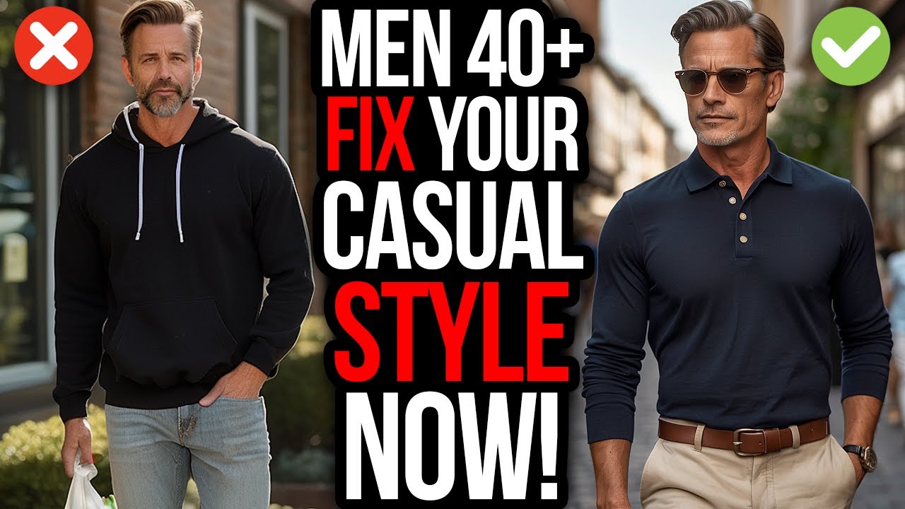 How to Dress CASUALLY Over 40 Like a GENTLEMAN (Stop DRESSING Like a BOY)