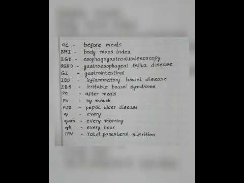 Medical abbreviations #digestivesystem #medicalterminology #quickstudy