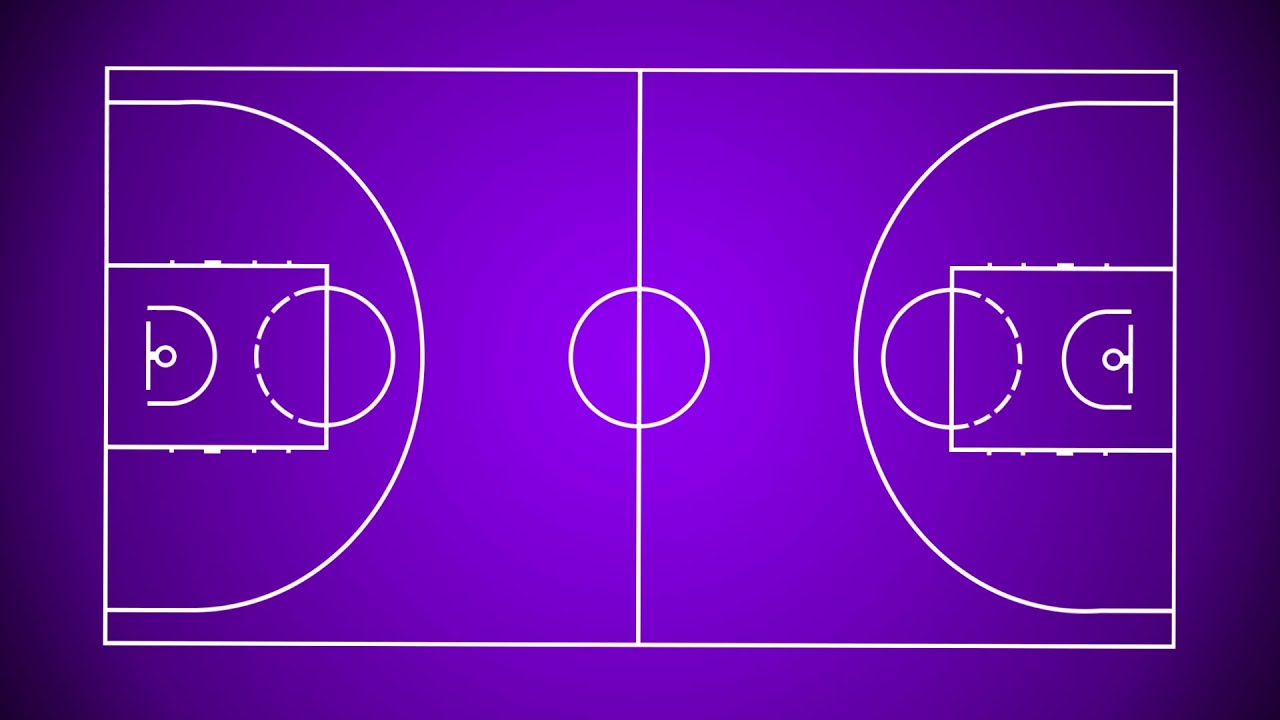 Parts and measurements of a BASKETBALL court
