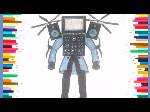 Skibidi Toilet - Upgraded Titan TV Man Coloring | Titan Tv Man Coloring Pages