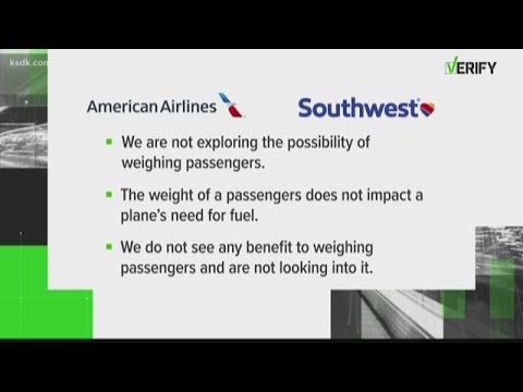 Verify: Are airlines going to weigh passengers?