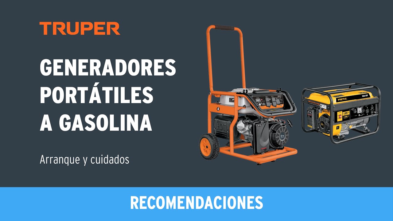 Generador portátil 5.5 kW motor a gasolina, Truper, Generadores, 15344