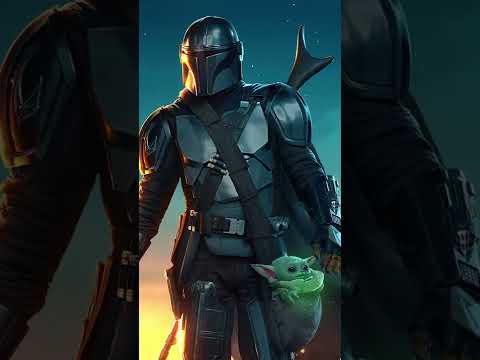 Sci Fi Mandalorian Beskar Armor With Baby Yoda Live Wallpaper