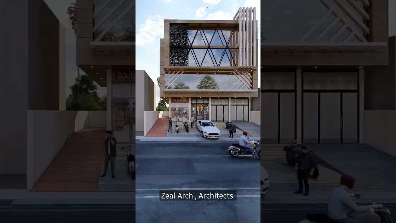 commercial elevation in kerala. modern style. #modern #architecture #kerala #commercial