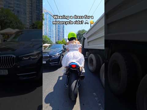 Wearing a dress for a motorcycle ride? ???? ???? Get ready for eyes on you from all sides! ???? #bikelife