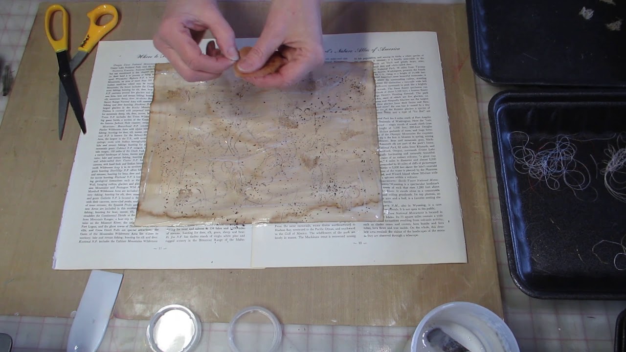 Faux Textured Hand Made Paper,  a tutorial.