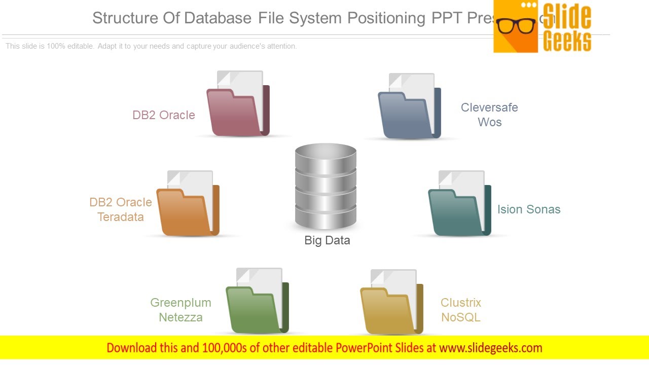 Structure Of Database File System Positioning Ppt Presentation