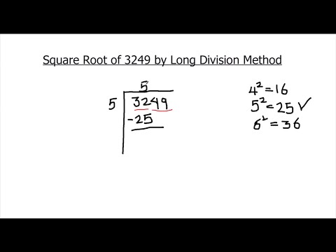 How to Find Square Root of 3249 by Long Division Method / Long Division of 3249 in HIndi /Easy Trick
